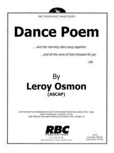 Dance Poem – Full Score – RBC Music